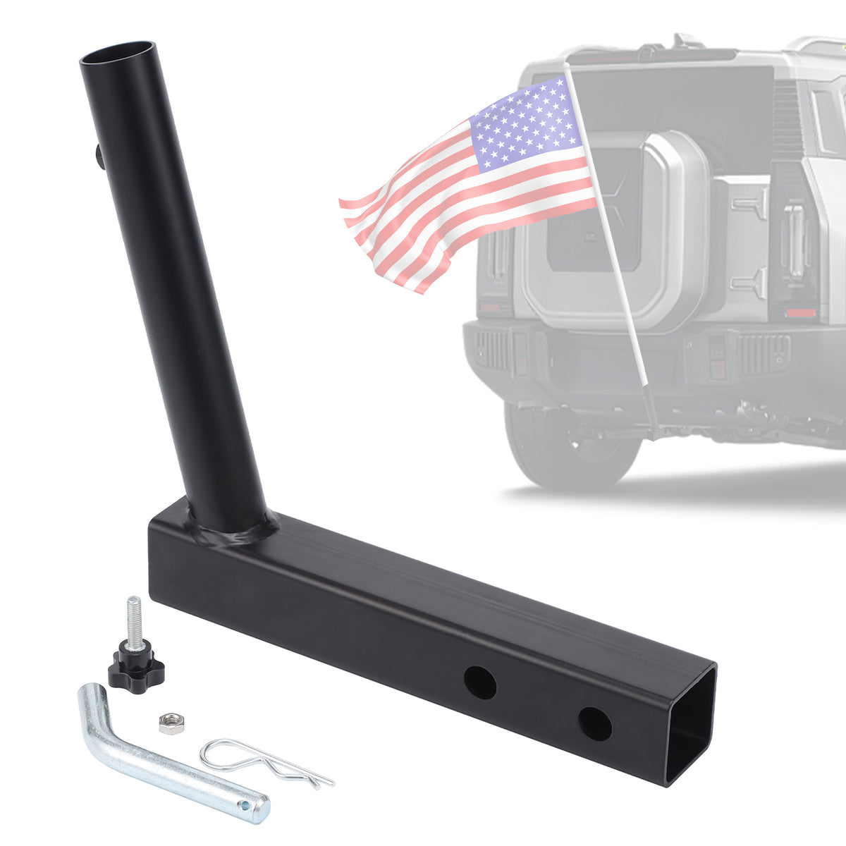 2" Hitch Flag Holder (ONE Flagpole) – Works with Trucks, Jeeps & RVs ...